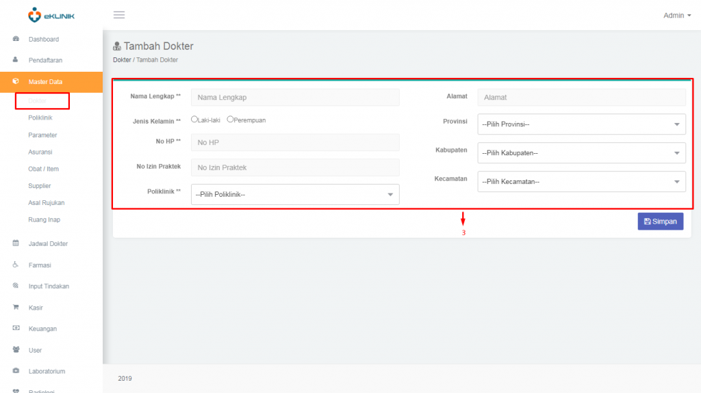 Cara Tambah Dokter | Master Data – Pusat Tutorial eKlinik