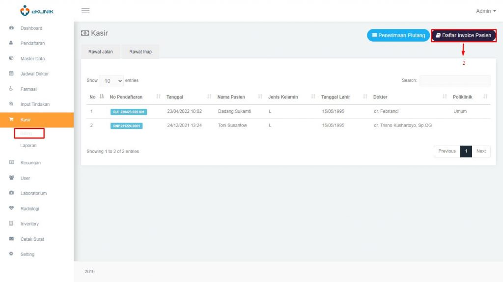 Cara Cetak Invoice Pasien | Kasir – Pusat Tutorial eKlinik