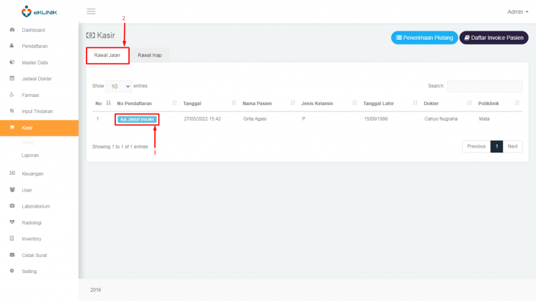 Cara Billing | Kasir – Pusat Tutorial eKlinik