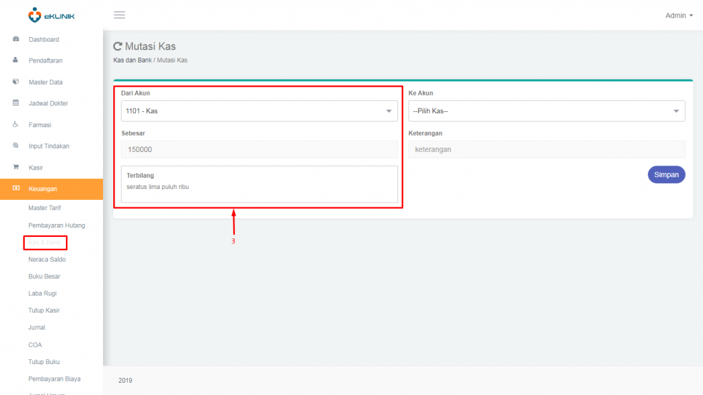 Cara Mutasi Kas – Kas & Bank | Keuangan – Pusat Tutorial eKlinik