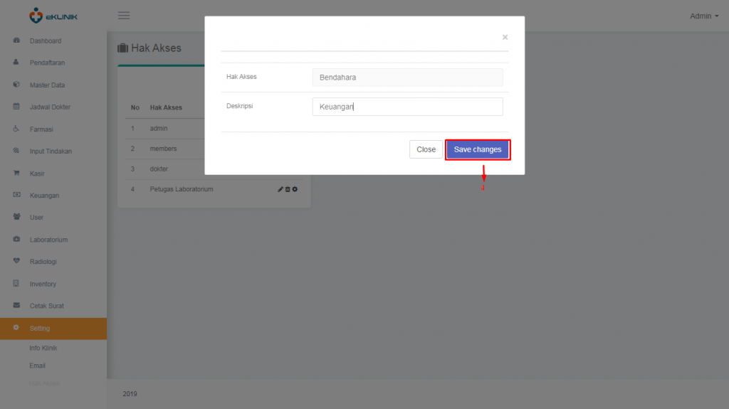 Cara Tambah Hak Akses | Setting – Pusat Tutorial eKlinik