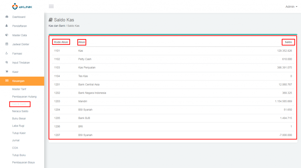 Cara Cek Saldo Kas – Kas & Bank | Keuangan – Pusat Tutorial eKlinik
