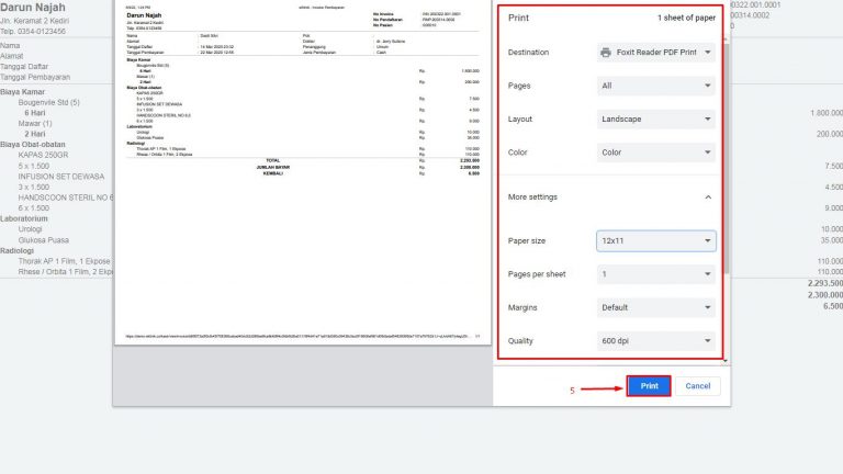 Cara Cetak Invoice Pasien | Kasir – Pusat Tutorial eKlinik