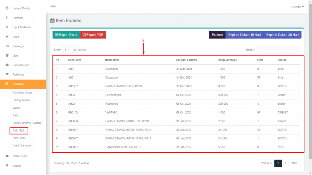 Cara Cek Laporan Data Stok Expired | Inventory – Pusat Tutorial eKlinik