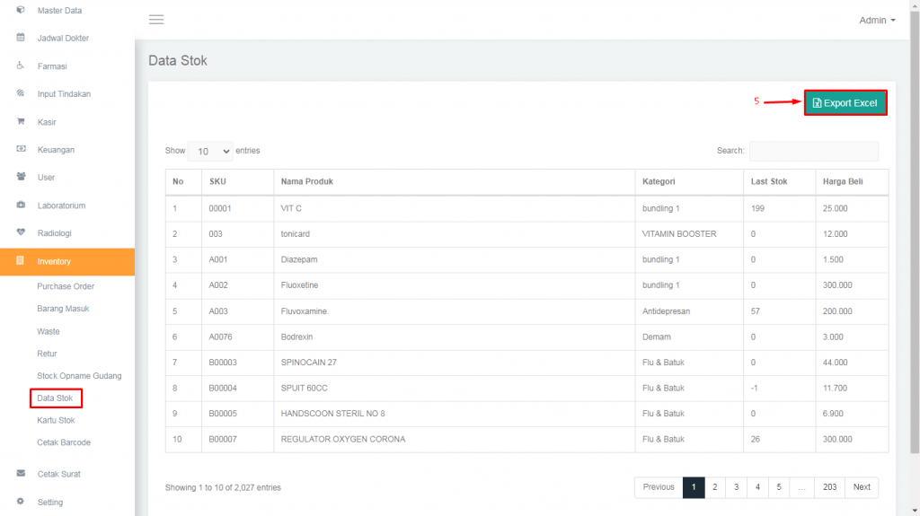 Cara Cek Laporan Data Stok | Inventory – Pusat Tutorial eKlinik